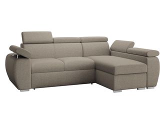 Mirjan24 Ecksofa Boston Mini, Eckcouch mit Schlaffunktion und Bettkasten, Polsterecke mit Einstellbare Kopfst&uuml;tzen, L-Sofa, Polstergarnitur, Wohnlandschaft (Ar