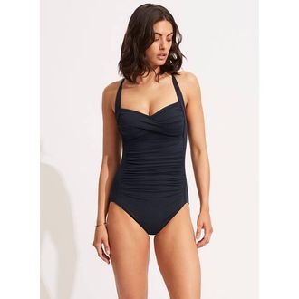Seafolly Damen Badeanzug Seafolly Collective Twist Halter One Piece
