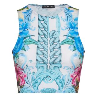 Philipp Plein Hawaii Top - - Tops - Damen - Mehrfarbig - L