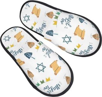 Generic Pantoufles De Voyage Motif Sans Couture Pour Les F&ecirc;tes Chaud Hiver Pantoufles Portative Chausson Hotel Pour Femmes Voyage Automne M