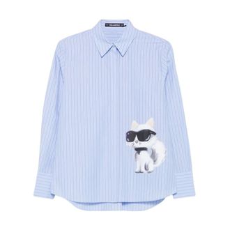 Karl Lagerfeld Femme, Blouses et Chemises, Bleu, Taille: 42 FR Shirt