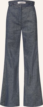 Dorothee Schumacher Dorothee Schumacher Flared Jeans Fluid Denim Mit Leinen blau