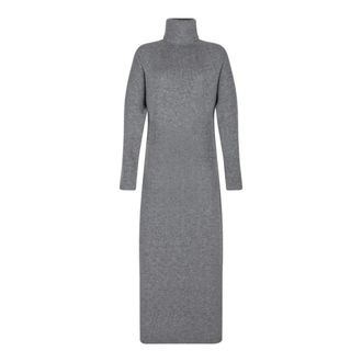 Golden Goose Femme, Robes, Gris, Taille: 38 FR Robe Longue Gris Chin&eacute; avec Double &Eacute;toile