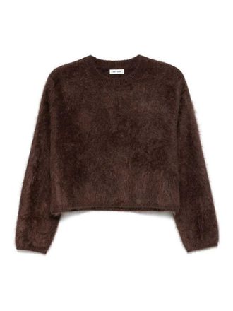 Soft Goat Pull Col Rond - Marron