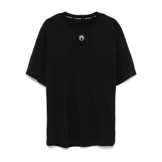 Marine Serre Baumwoll-T-Shirt mit Logo - - Tops - Herren - Schwarzk - M