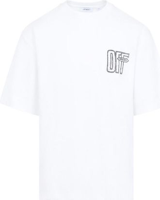 Off-white Rundhalspullover - Wei&szlig;