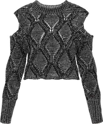Mymo Pullover Frauen schwarz/offwhite