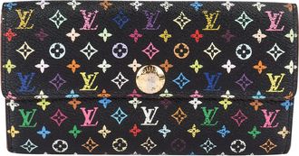 Louis Vuitton Portemonnaie - Louis Vuitton Limited Murakami Multicolor Sarah Wa - Gr. unisize - in Schwarz - für Damen