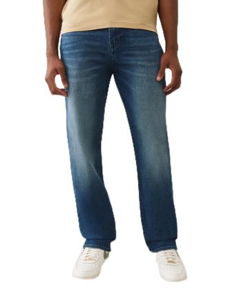 True Religion Herren Bobby Single Needle No Flap Baggy Jeans, Mittlere Mistelzweig-Waschung, Bundweite: 79 cm