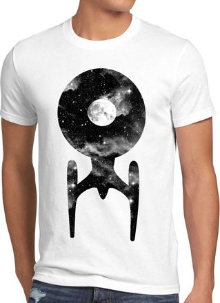 style3 Trek Raumschiff T-Shirt Herren Trekkie Star, Gr&ouml;&szlig;e:3XL, Farbe:Wei&szlig;