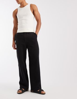 AllSaints Taiko - Relaxed-Fit-Hose in Schwarz