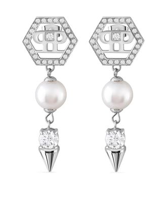 Philipp Plein boucles doreilles en acier inoxydable - Argent