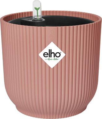 ELHO Vibes Fold Rund mit Selbstbewässerungssystem - Blumentopf für Innen - 100% Recycelter Kunststoff - Ø 22 cm - Rosa/Zartrosa