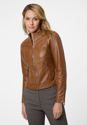 Ricano Lederjacke Ciara Hochwertiges Lamm-Nappa-Leder