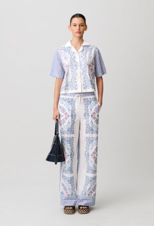 Claudie Pierlot Gestreiftes Baumwollhemd