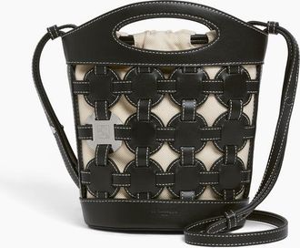 Le Tanneur Petit sac seau Le Potier en toile coton et cuir lisse