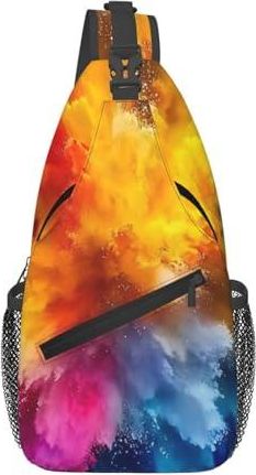 Generic Sac &agrave; bandouli&egrave;re color&eacute; avec plan&egrave;tes cosmiques, lune, terre, sac &agrave; bandouli&egrave;re, sac &agrave; dos de voyage, sac &agrave; dos &agrave; bandouli&egrave;re pour homme, sac &agrave; dos d