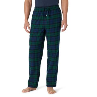 Amazon Essentials Herren Atmungsaktive Flanell-Pyjamahose (Erh&auml;ltlich In Gro&szlig; Und Schwer), Dunkelgr&uuml;n Marineblau Blackwatch Plaid, XXL