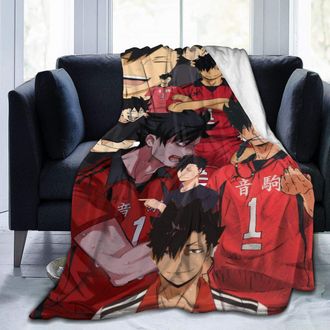 Jupsero Tetsuro Kuroo Haikyuu Fleecedecke, leicht, superweich, gem&uuml;tlich, Luxus-Bettdecke, Mikrofaser, Geschenk f&uuml;r Wohnzimmer, Schlafzimmer, Kinderzimmer, 20