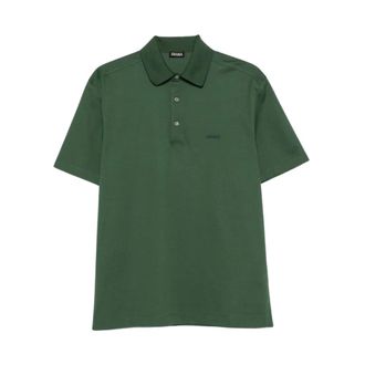 Ermenegildo Zegna Polo en coton piqu&eacute; - Homme - Tops - Vert - Taille: XL