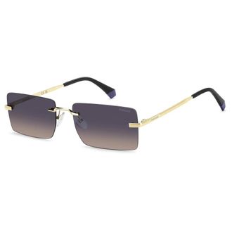 Polaroid Homme, Accessoires, Jaune, Taille: 58 MM Lunettes de soleil or violet avec d&eacute;grad&eacute; violet