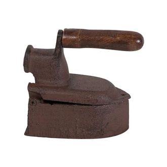 Biscottini International Bügeleisen mit Holzkohle 15 x 7 x 13,5 cm - Vintage Dekosteisen - Eisen aus Gusseisen - Vintage-Objekte - Vintage-Dekoration