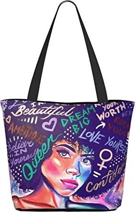 AOOEDM Sac &agrave; provisions pour femme afro-am&eacute;ricaine 13 x 11 x 7 pouces. Le cadeau parfait pour la Saint-Valentin. Cest de la Saint-Valentin pour maman, fille,