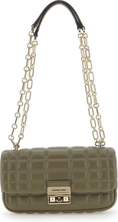 Michael Kors Women SM Conv Chain Shldr Hand Bag, Safari Green