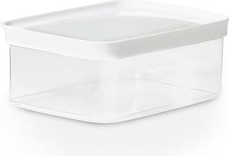 Emsa Optima Trockenvorratsdose 2 Liter, rechteckig, 100 Prozent sicher, hygienisch, platzeffizient, Frischedichtung, transparentes Design, Schnappverschlus