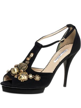 Oscar De La Renta sandales à bride salomé 110 mm - Noir