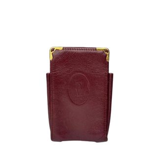 Cartier Pre-owned Vintage Bordeaux Leather Open Pouch - Femme - Pre-owned - Rouge - Taille: ONE Size