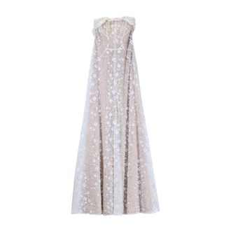 Genny Abito Pizzo Ricamato - - Dresses - Damen - Wei&szlig; - S