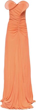Genny Femme, Robes, Orange, Taille: 38 FR Dress Jersey Crepe Ond&eacute;