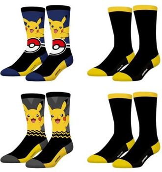 Freegun Homme Fg/Pok/1/Chx4 Chaussettes, Jaune/Noir/Gris/Bleu Marine, 39-42 EU