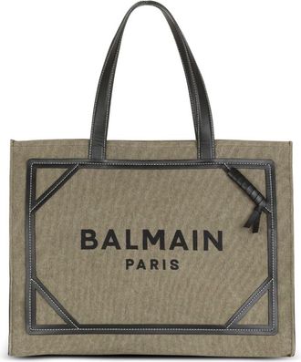 Balmain Femme, Sacs, Vert, Taille: ONE Size B-Army 42 Canvas Tote Bag