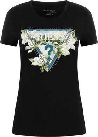 Guess Femme, Tops, Noir, Taille: 46 FR Camelia Triangle Tee