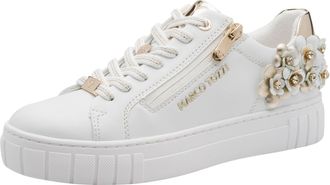 Marco Tozzi Marco Tozzi Damen Sneaker weiches Feel Me Wechselfu&szlig;bett weiches Innenfutter Modern, wei&szlig; (White Comb), 37 EU