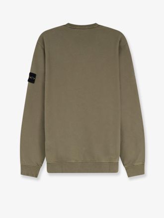 Stone Island Mens Crewneck Sweatshirt Organic Cotton Green Sweatshirts Sweater