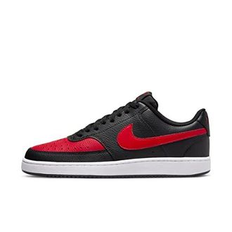 Nike Nike Court Vision Low, Sneaker Homme, Black/University Red-White, 41 EU