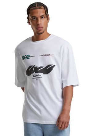 Mister Tee Motorsport Heavy Oversize Sleeve Tee White, XS