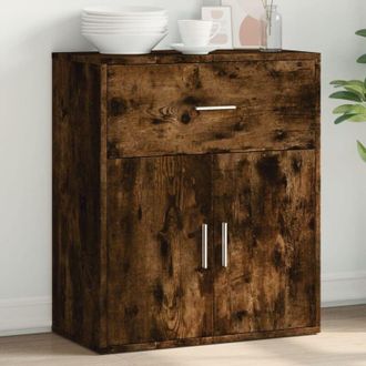 vidaXL Buffet ch&ecirc;ne fum&eacute; 60x31x70 cm bois ding&eacute;nierie - Vidaxl