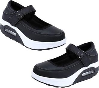 UPKOCH Chaussures Femmes Simples Respirantes à Semelle Antidérapante Baskets Légères et Durables pour Sport et Marche Adaptées Printemps et Automne Noir