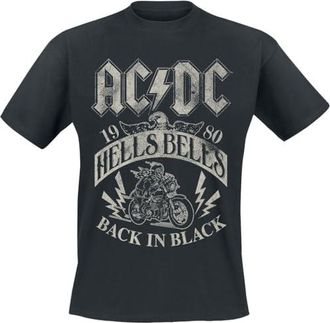 AC/DC Hells Bells 1980 Unisexe T-Shirt Manches Courtes Noir XXL 100% Coton Regular/Coupe Standard
