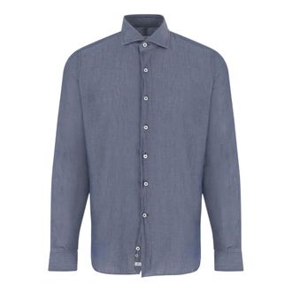 Alessandro Gherardi Homme, Chemises, Bleu, Taille: L Cotton Shirt