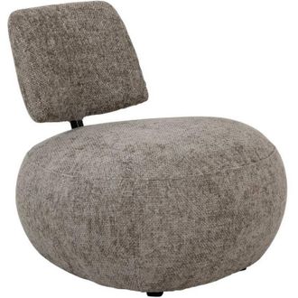 Made In Meubles Fauteuil en tissu avec dossier beige chin&eacute; Teresia