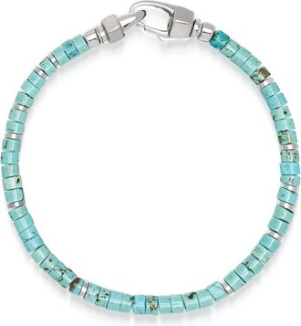 Nialaya Homme, Accessoires, Gris, Taille: L Turquoise Heishi Wrap Bracelet