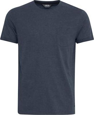 Solid Solid SDBob T-Shirt à Manches Courtes T-Shirt à col Rond avec Poche Poitrine Mélange de Coton Regular Fit, Taille:3XL, Couleur:INS BLU M (P8991)