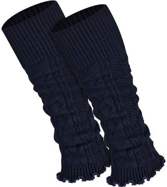 Piarini 1 Paar Bein Stulpen Damen - warme Beinstulpen Strick - marine