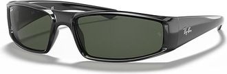 Ray-Ban Rb4335 Sonnenbrillen Schwarz Fassung Grün Glas 58-17