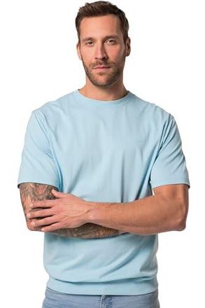 JP1880 Hommes Grandes Tailles L-8XL Jusquau 8XL - T-Shirt Collection Basic &agrave; col Rond et imprim&eacute; JP1880 Jeans Bleu 4XL 712616718-4XL